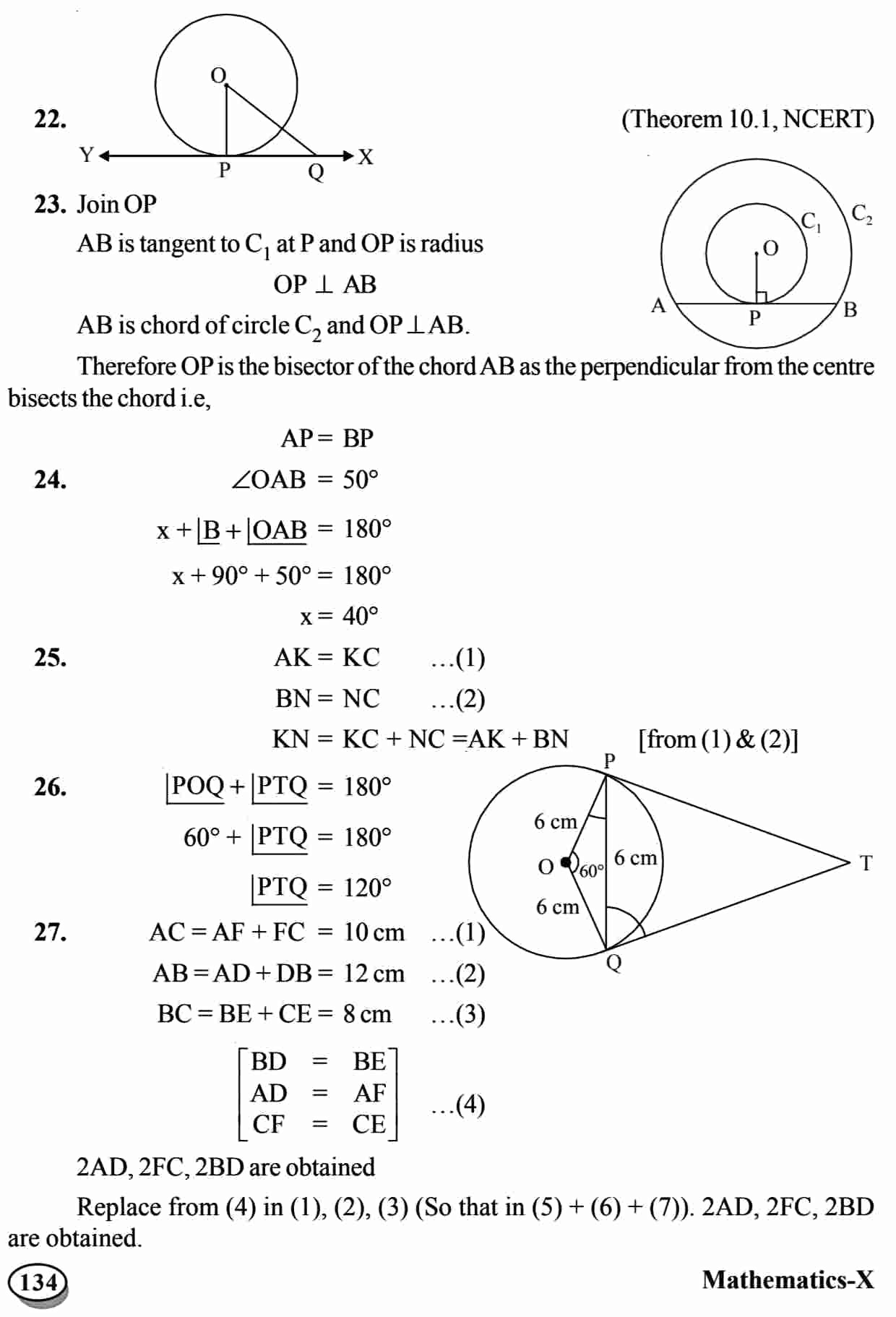 Important Questions for Class 10 Maths Chapter 10 Circles - SHARMA TUTORIAL