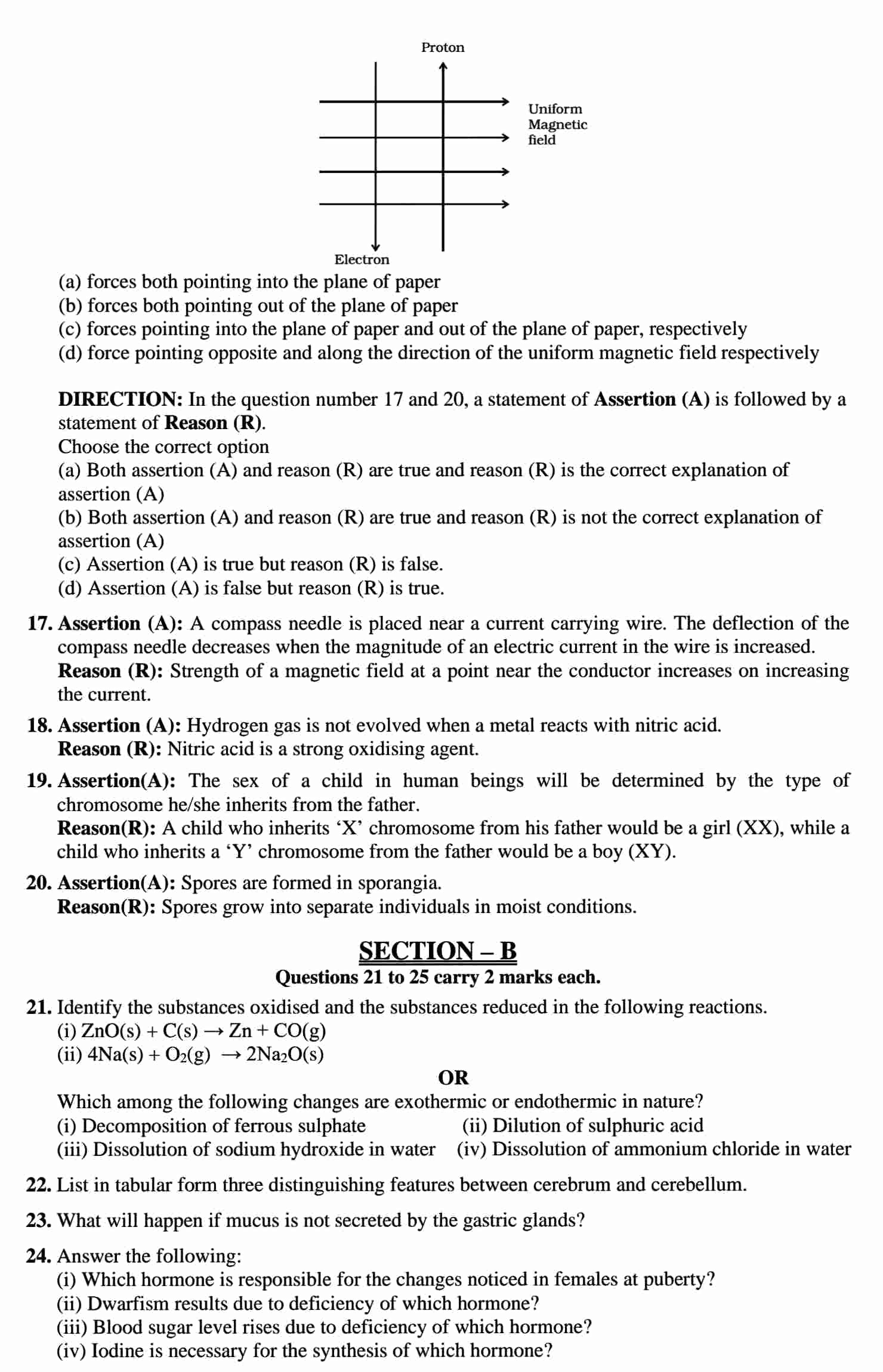 Paper 5 | science sample paper class 10 2023 solutions - SHARMA TUTORIAL