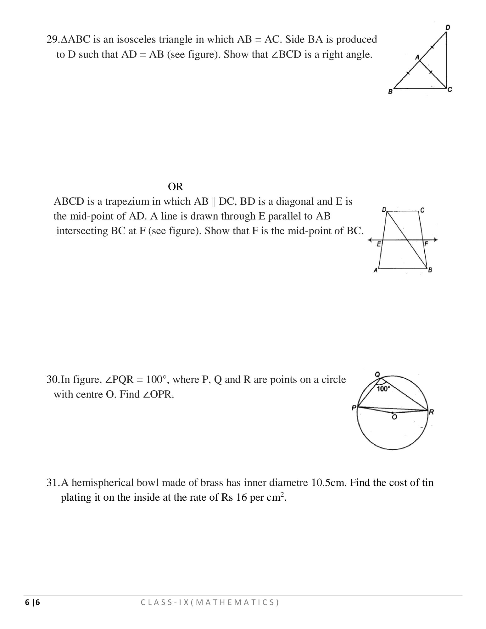 CBSE Sample Paper Class 9 Maths 2024-25 - SHARMA TUTORIAL