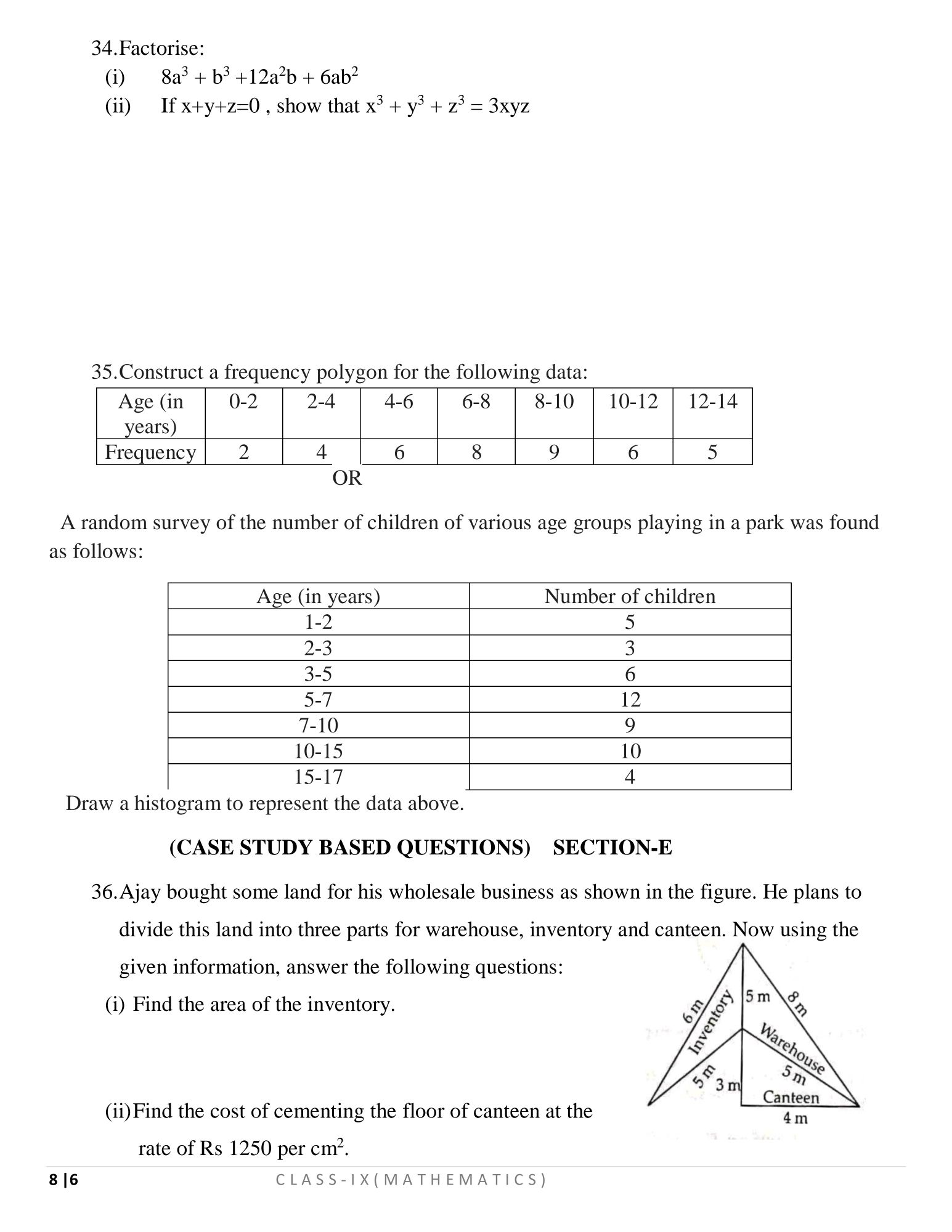 CBSE Sample Paper Class 9 Maths 2024-25 - SHARMA TUTORIAL